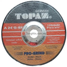TOPAZ 7" Grinding Disc 178 x 6.0 x 22mm Steel | Tong Hin Machinery